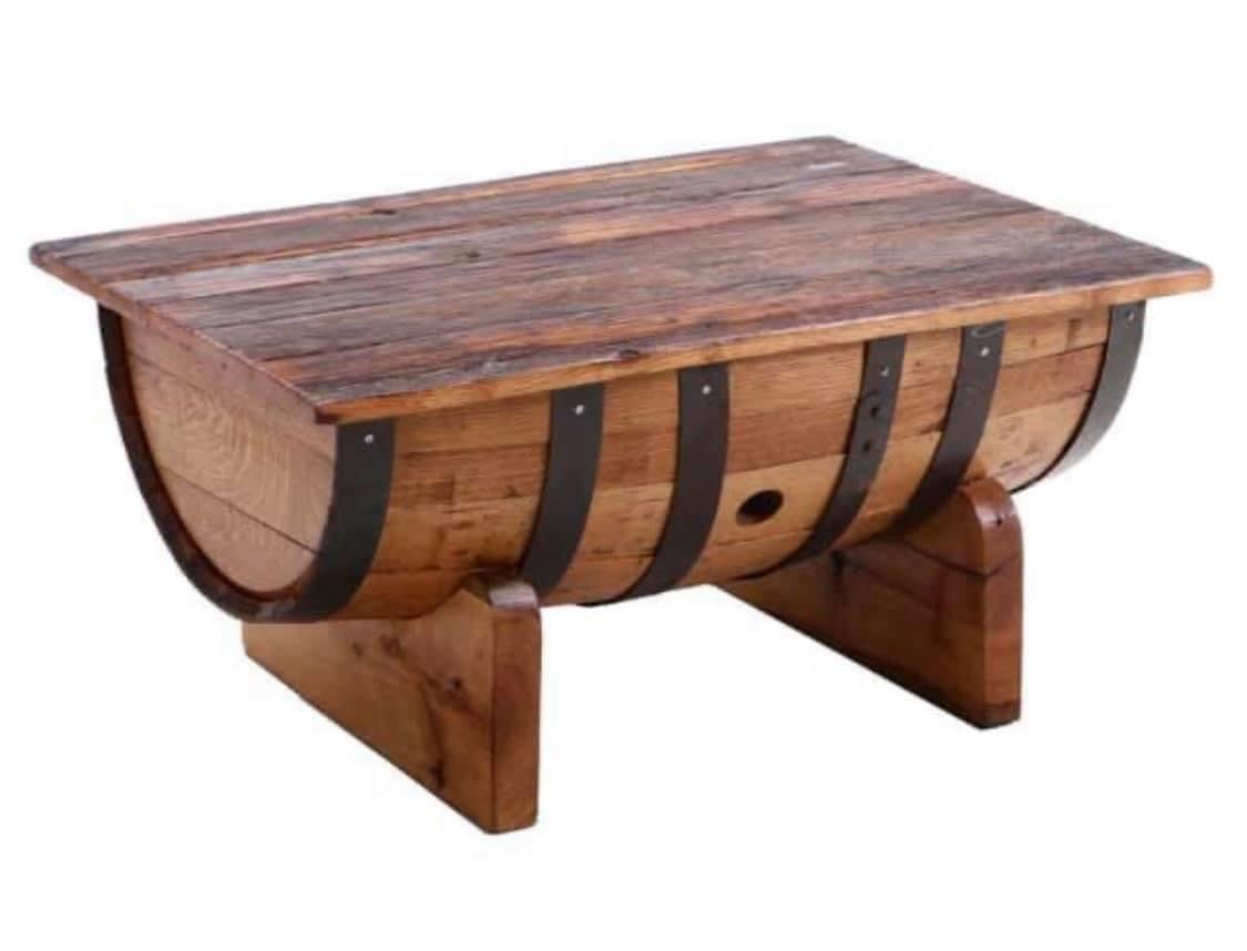 Bourbon Barrel Coffee Table Square with Storage | The Barrel Market