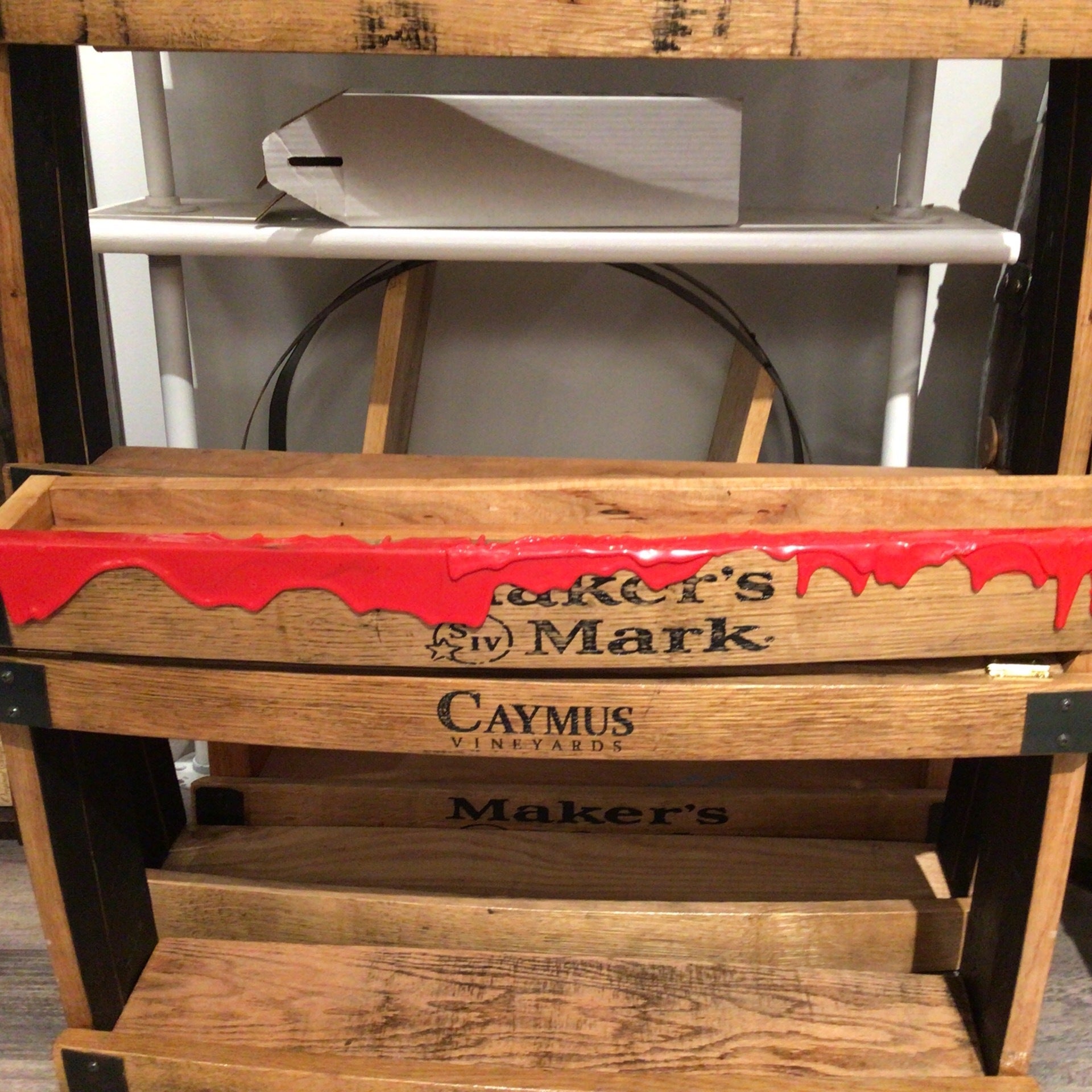 Makers Mark Shelf with wax | The Barrel Market